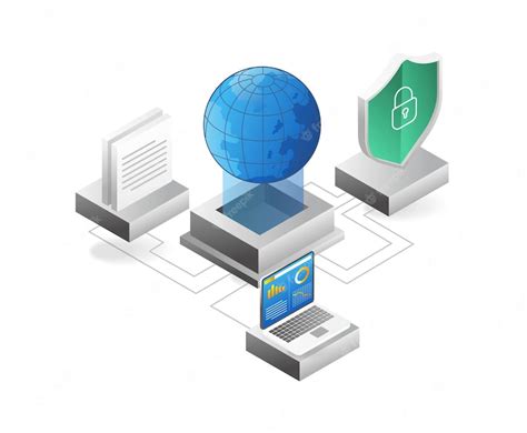 premium vector internet security concept data protection isometric