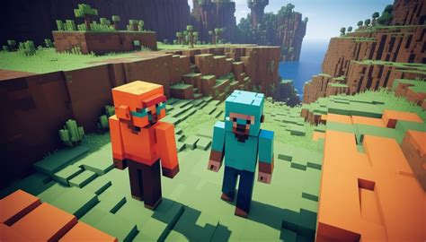 Minecraft Adventure Two Skin Characters In Voxel Art Stable