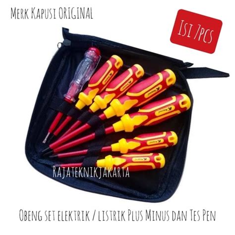 Jual Obeng Set Elektrik Listrik Plus Minus Dan Tes Pen Electric