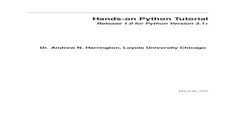 pdf hands on python tutorial dokumen tips