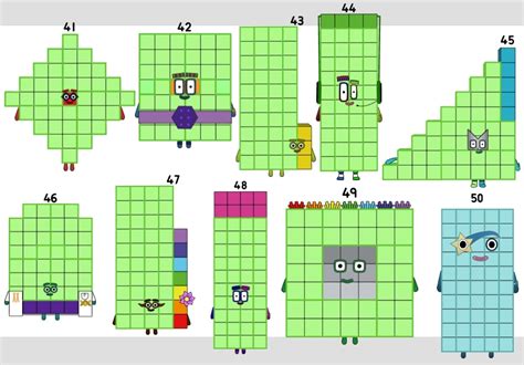 Numberblocks 41 To 50 By Jeanpaulfelix On Deviantart