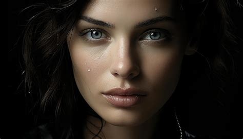 Free Ai Image Beautiful Young Woman With Brown Hair And Brown Eyes