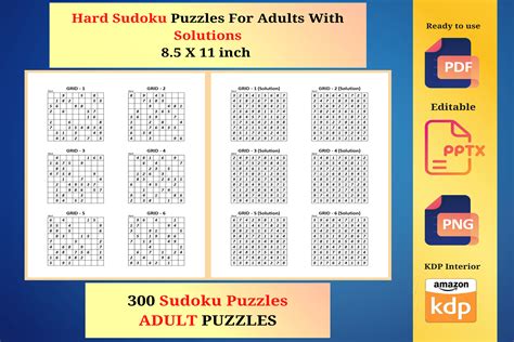 Hard Sudoku Puzzles For Adults Graphic By Ben S Style Creative Fabrica