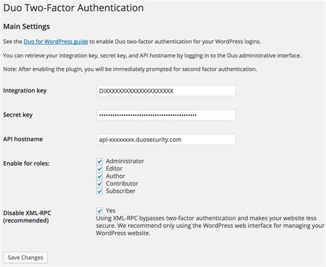 Two Factor Authentication 2FA For WordPress Duo Security