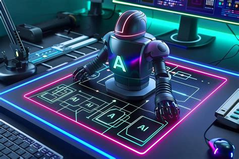 Ai Microchip On A Neonlit Circuit Board Representing Advanced Technology And Digital Innovation