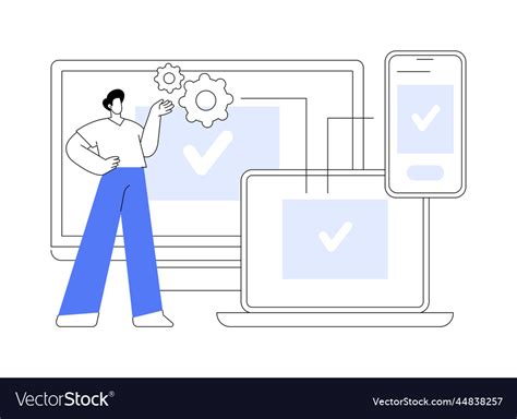 Cross Platform Software Abstract Concept Vector Image