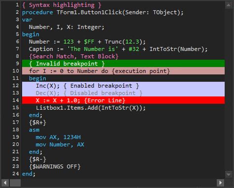 Delphi DX Delphi IDE Theme Editor Colorizer