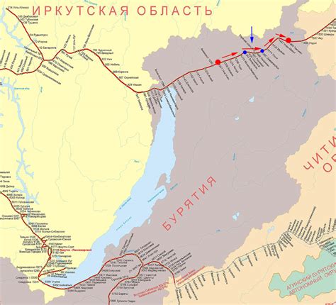 Карта бама со станциями и разъездами подробная