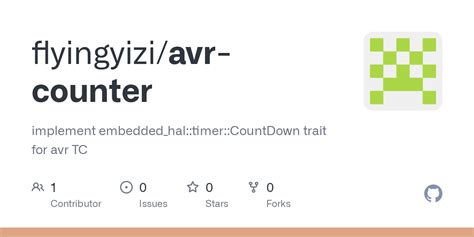 github flyingyizi avr counter implement embedded hal timer