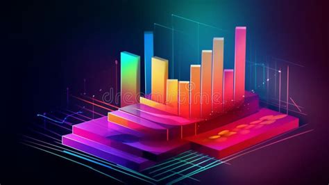Data Visualization Charts Diagrams Vibrantly Illustration With