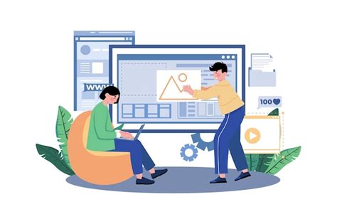 Premium Vector Uiux Designer Illustration Concept