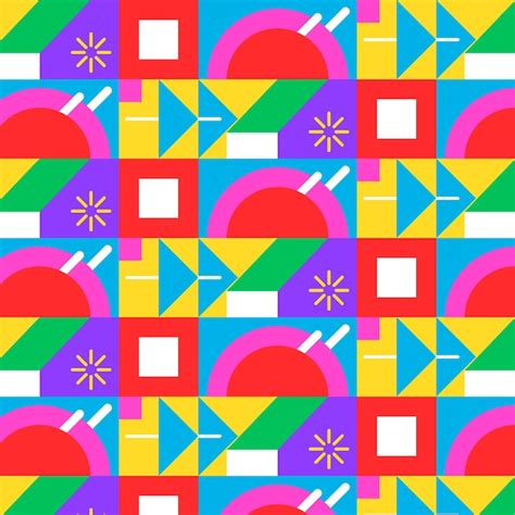 Free Vector Flat Design Color Blocking Pattern