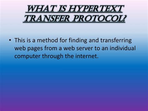 ppt hypertext transfer protocol and voice over internet