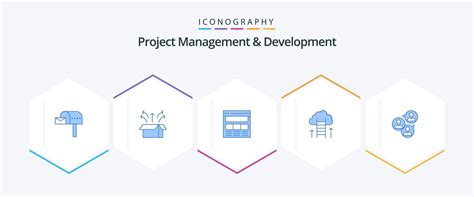 Project Management And Development 25 Blue Icon Pack Including Success