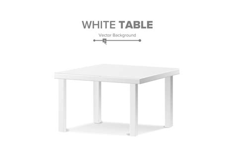 Empty Table Vector Isolated Furniture Stand Clean Stand Template For