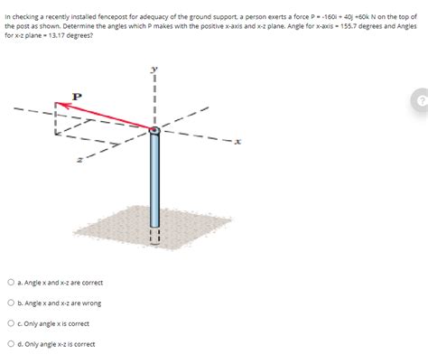 solved in checking a recently installed fencepost for