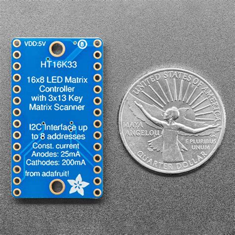 adafruit 16 x 8 led matrix driver backpack ht16k33 breakout the pi hut