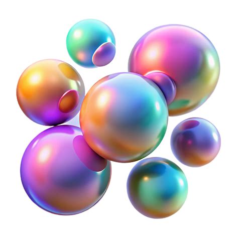Iridescent Spheres Abstract Art A Conceptual Artwork Featuring Iridescent Spheres Creating A