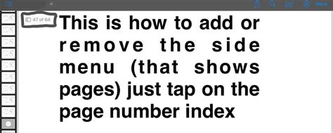 how to show hide the side menu in files app r applehelp