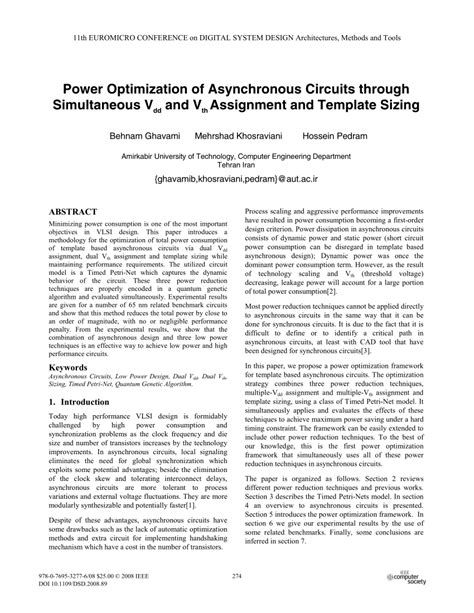 pdf power optimization of asynchronous circuits through simultaneous
