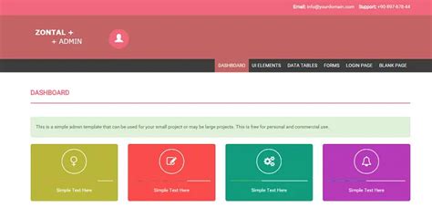 Free Bootstrap Admin Template