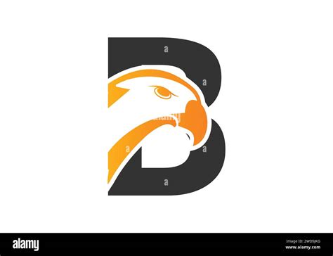 Letter B Eagle Head Logo Design Vector Template Modern Logo Design For Company Identity Stock