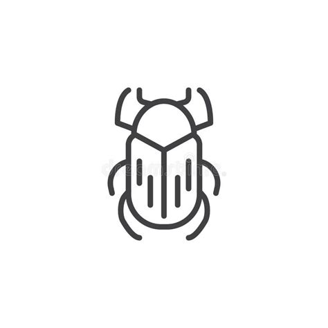 Beetle Pests Line Icon Stock Vector Illustration Of Pictogram 137992222