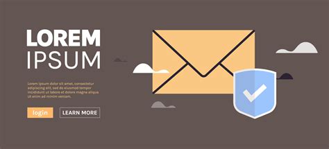 Envelope With Shield Symbol And Mail Data Protection Concept Flat Vector Illustration