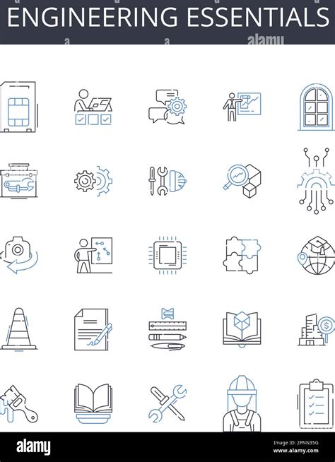 Engineering Essentials Line Icons Collection Globalization Internationalization Trade