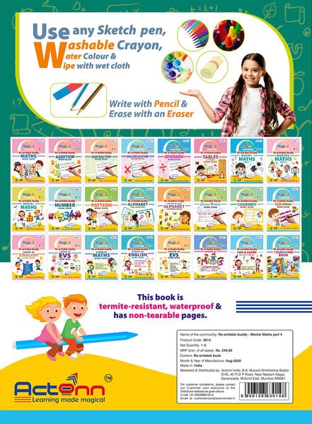 Mental Maths Work Book Part 4 Edu Toys