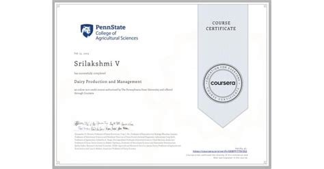 srilakshmi v on linkedin completion certificate for dairy production