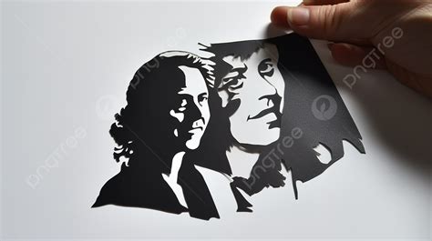 종이 컷 초상화 마주 앉아 있는 두 여자 그림을 잘라 배경 일러스트 및 사진 무료 다운로드 Pngtree