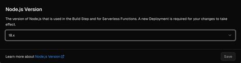 supported node js versions
