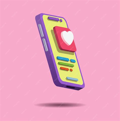 Premium Vector 3d Smartphone Display Screen Social Media Symbol Cartoon Clay Illustration Vector