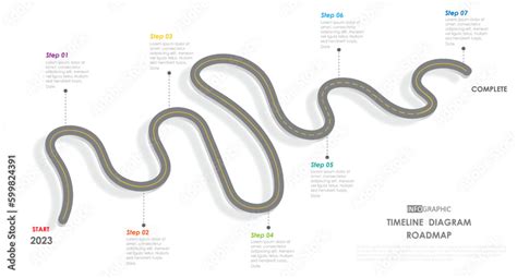 Stockvektorbilden Business Project Roadmap Timeline Diagram Infographic