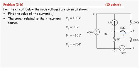 solved 10 points problem 3 b for the circuit below the