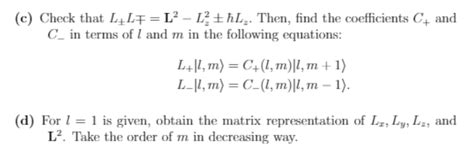solved 1 angular momentum the elements of angular momentum