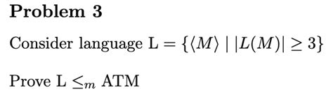 Solved Problem 3 Consider Language L M ∣∣lm∣≥3 Prove