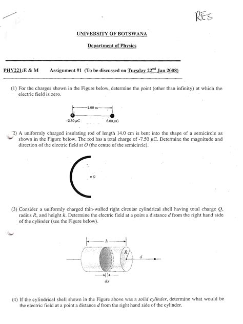 PHY221 Tutorial 1 JAN 08 Physiccs Studocu
