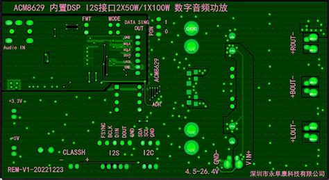 ACM8629 Mono 100W Stereo 50W I2S Digital Input Class D Power Amplifier IC Solution IMedia