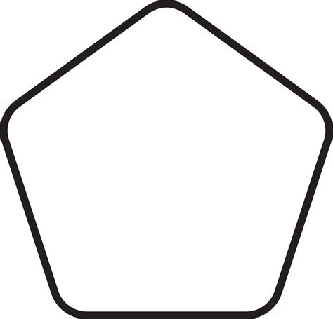 Rounded Corner Pentagon Shape Icon With Outline Stroke 46980711 Vector Art At Vecteezy