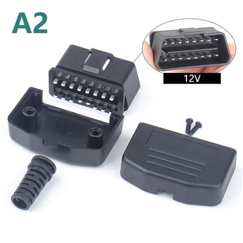 Obd Ii L Type 16 Pin Bus Connector Cable Wire Sockets Connector Plug