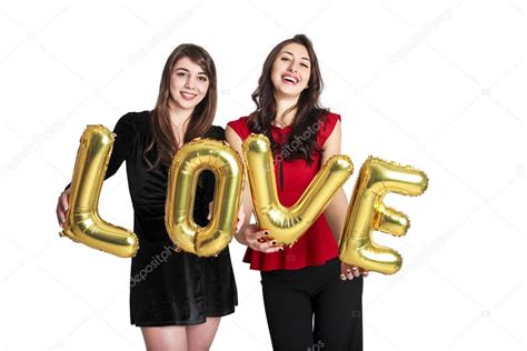 Concepto De Amor Del Mismo Sexo Dos Hermosas Mujeres Mujeres Ni As De