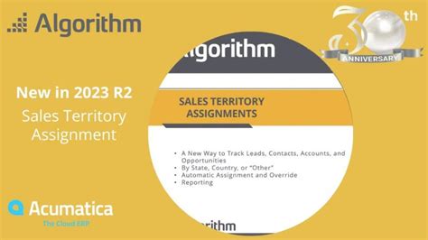 Whats New In Acumatica R2 Sales Territory Assignment Algorithm Inc