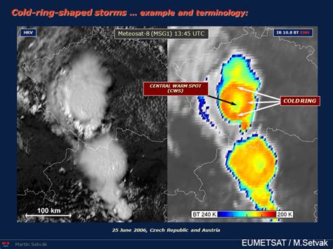 Convective Storms Other Storm Top Features In Color Enhanced Ir Imagery