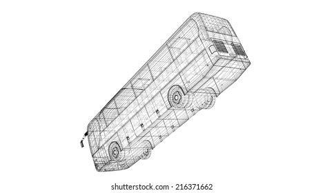 Bus Autobus Model Body Structure Wire Stock Illustration Shutterstock