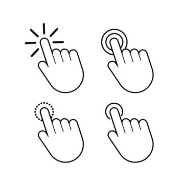 Click Mouse Cursor Vector Hd Images Cursor Icon Set And Clicking Pointer Image Cursor Icons