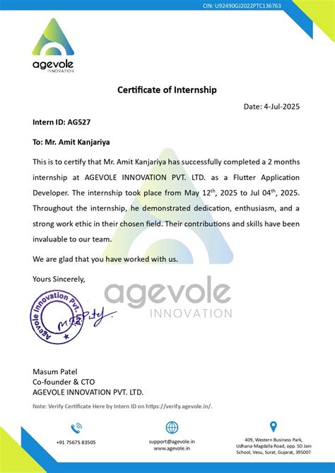 Flutter Dart Internship Development Mobileappdevelopment