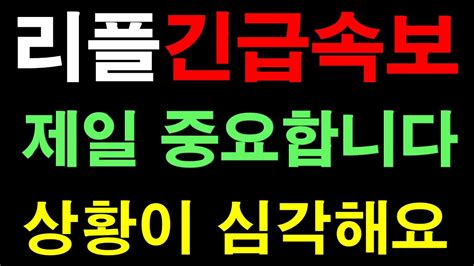 리플 리플 Sec 갑질 잡아냈습니다 그리고 상황이 급변합니다 빨리 대응하세요리플 리플코인 리플코인호재 리플