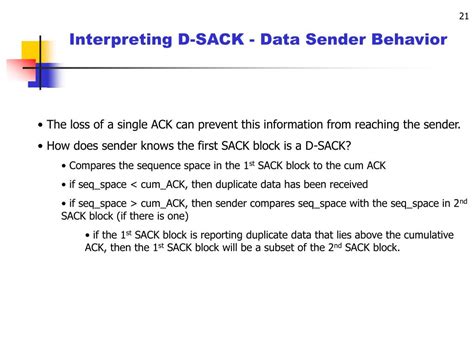 ppt selective acknowledgement sack rfc 2018 duplicate selective